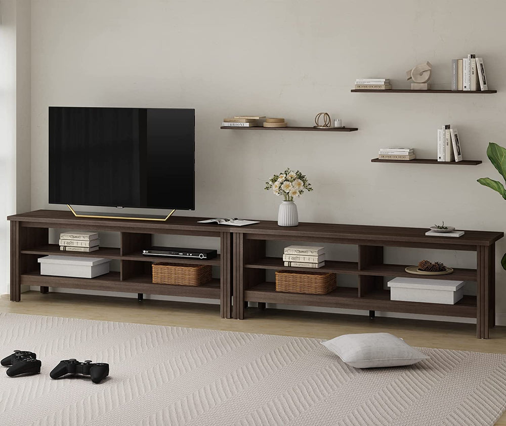 WAMPAT 118" TV Stand for 80 85 90 100 Inch TV, Entertainment Center fo