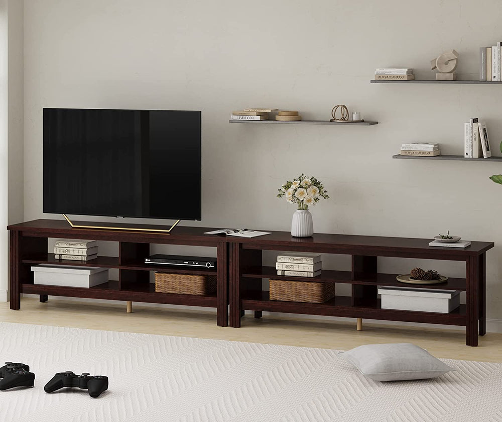 WAMPAT 118" TV Stand for 80 85 90 100 Inch TV, Entertainment Center fo